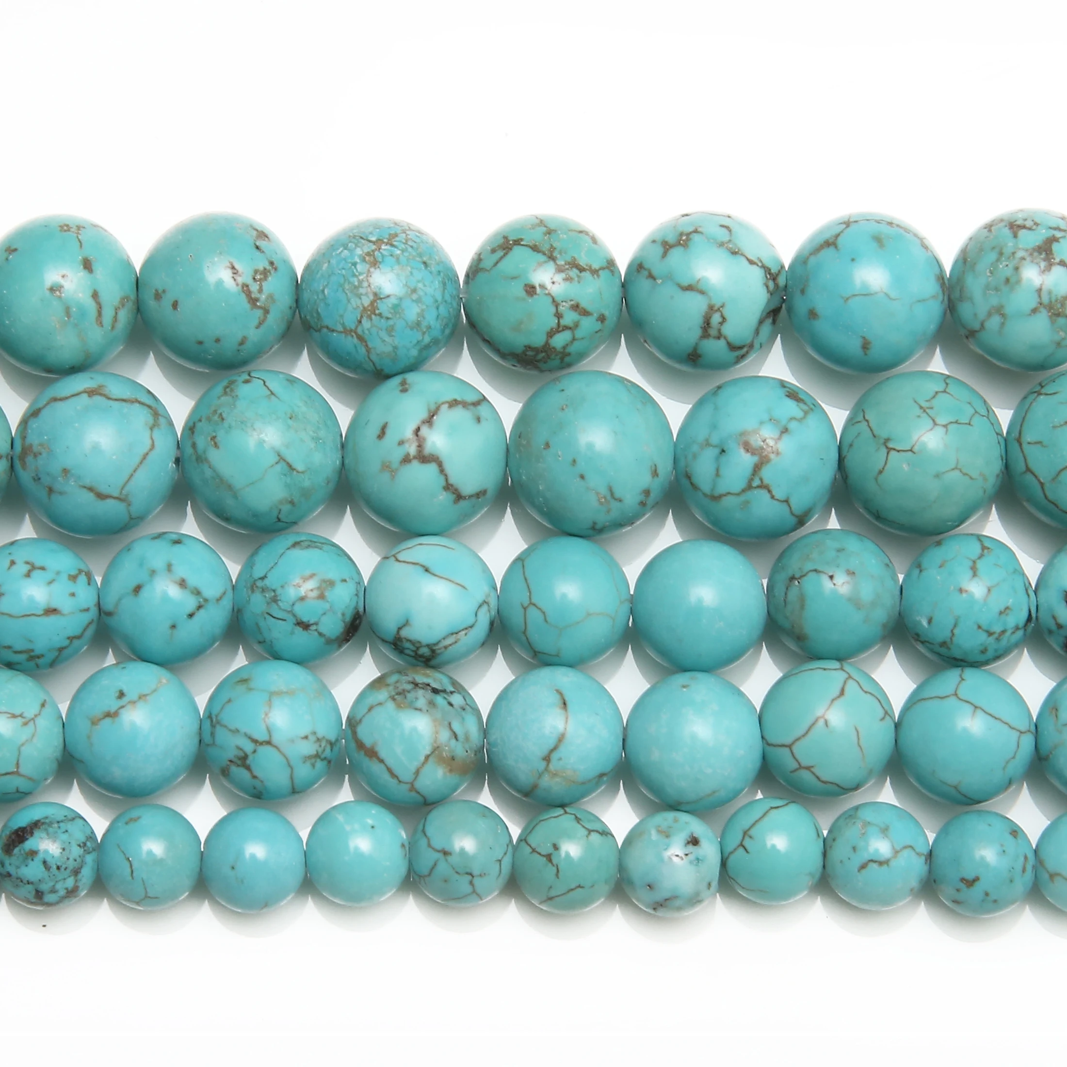 Howlite-Turquesa-Rodada-Loose-Beads-Natural-Lt-Azul-15-em-Strand-4mm ...