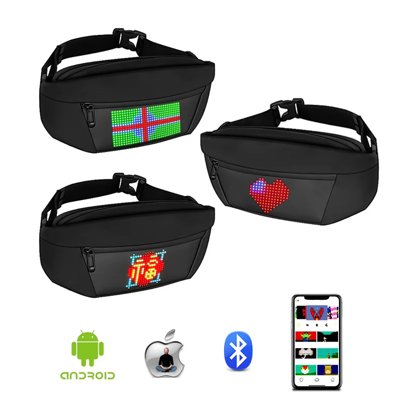 RGB-smart-LED-Backpack-Unisex-Chest-Bag-Function-Shoulder-Bag-Trendy ...