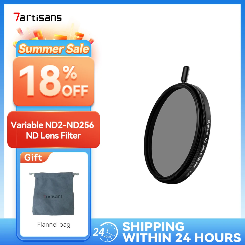 7artisans 58-82mm Variable ND2-ND256 ND Filter|Nd Filter Lens (1-5 ...