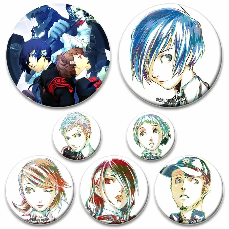 Persona-3-Game-Brooches-P3-Shin-Takeba-Megami-Yuuki-Tensei-Makoto ...