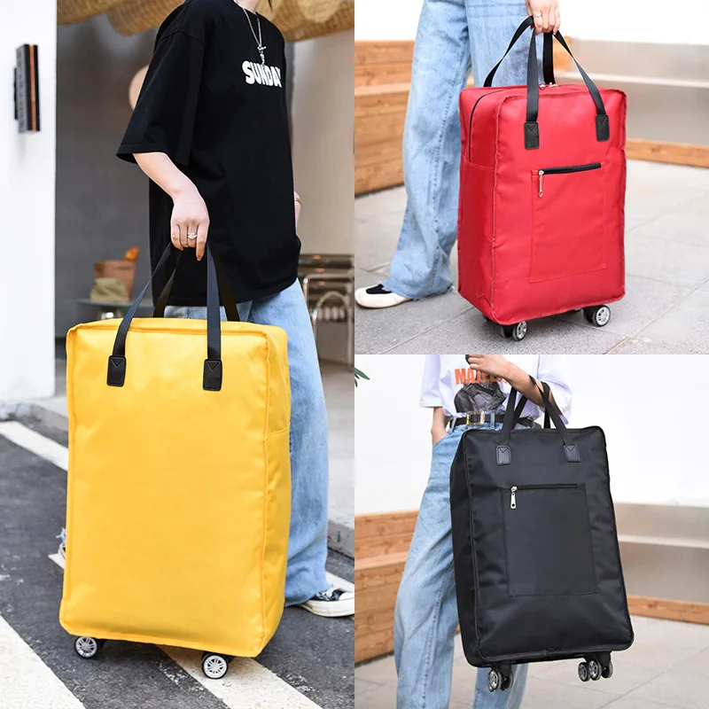 With-Wheels-Foldable-Shopping-Bags-Folding-Shopping-Pull-Cart-Trolley ...