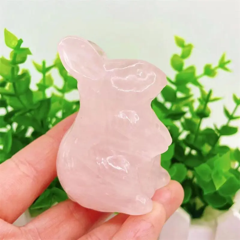 Natural-Rose-Quartz-Rabbit-Crystal-Carving-Cute-Animal-Home-Decoration ...