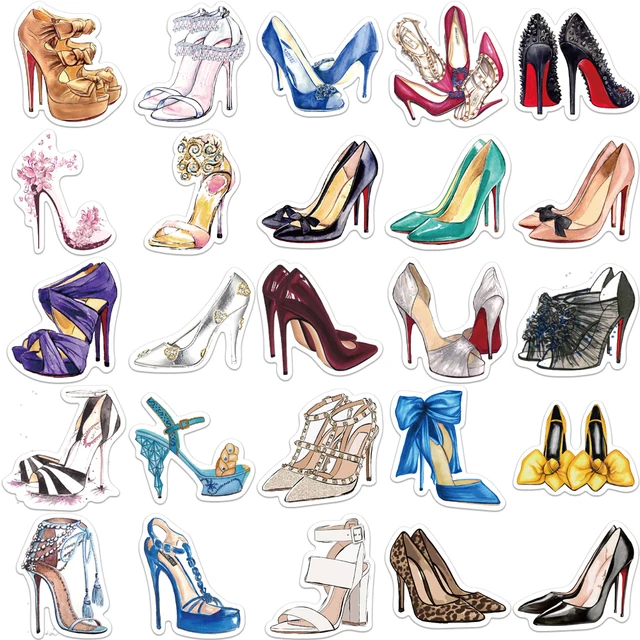Zapatos De Tacón Alto Con Dibujos Animados