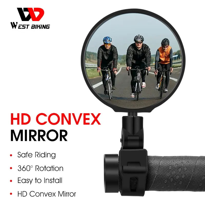 WEST-BIKING-Universal-Bike-Rearview-Mirror-360-Degree-Adjustable-Rear ...