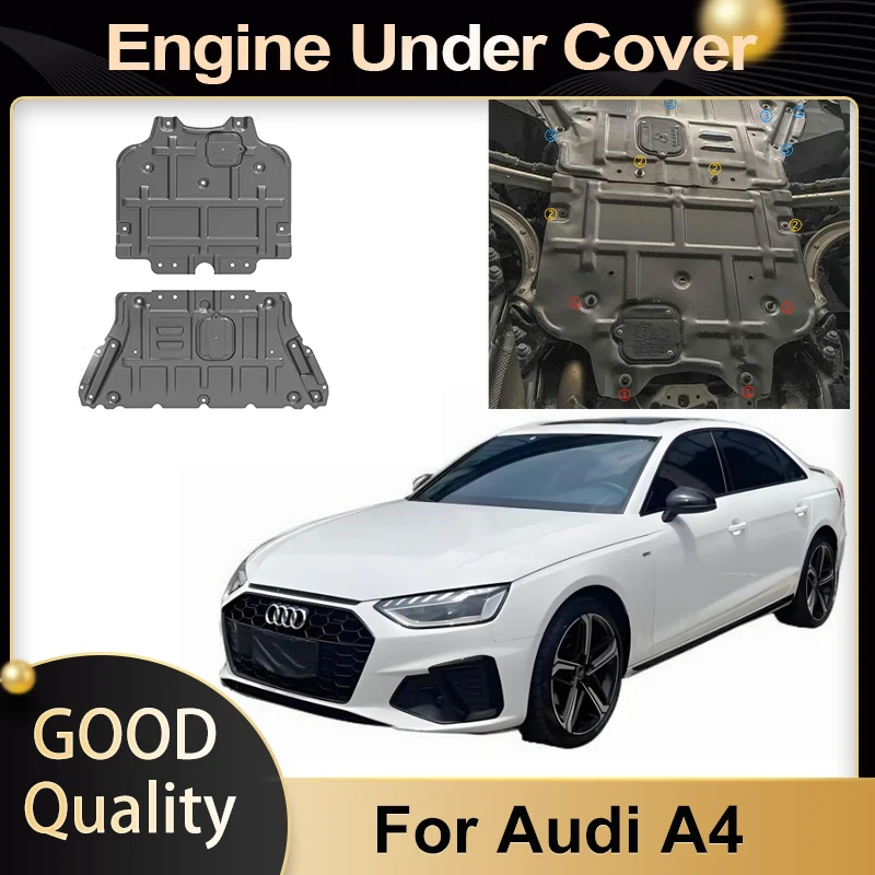 For AUDI A4 2014-2024 Guard Plate Skid Plate Car Engine Protection ...