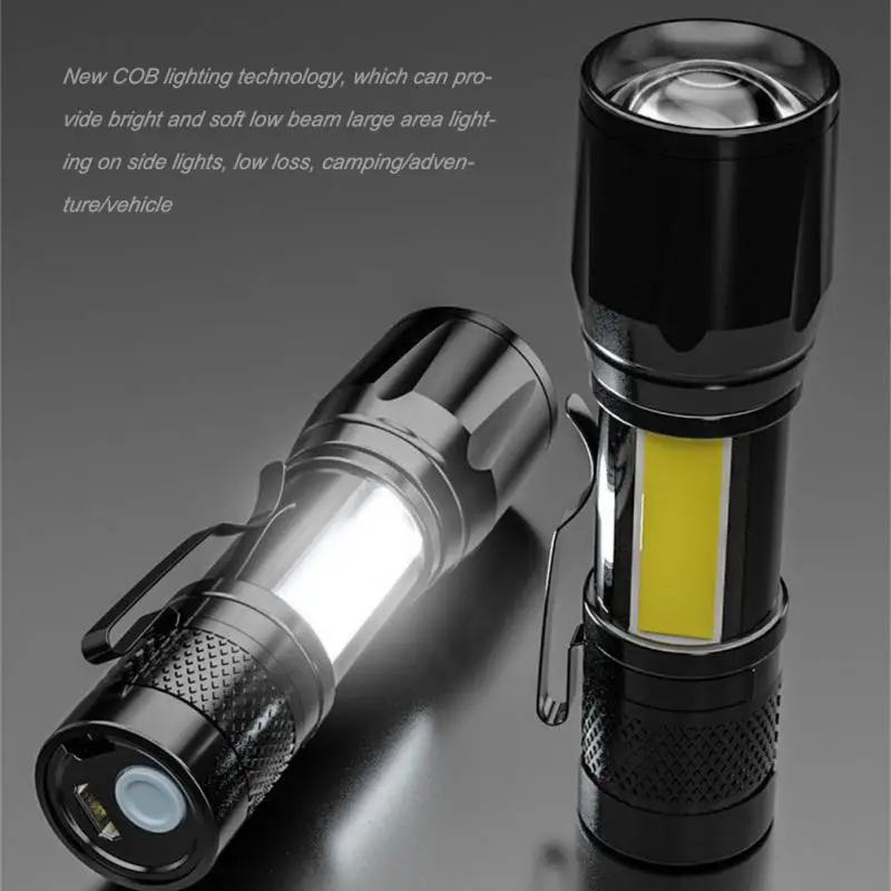 Zoom-Focus-Led-Flashlight-Mini-USB-Rechargeable-Flashlight-2000-Lumens ...