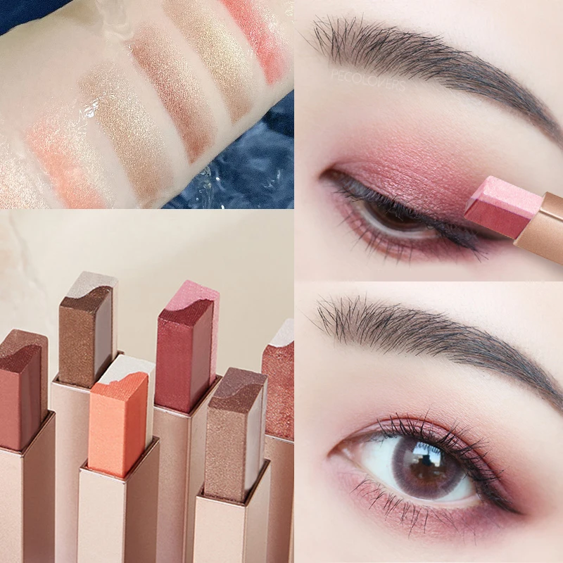 Double-Color-Glitter-Eye-shadow-Stick-Matte-Eyeshadow-Makeup-Waterproof ...