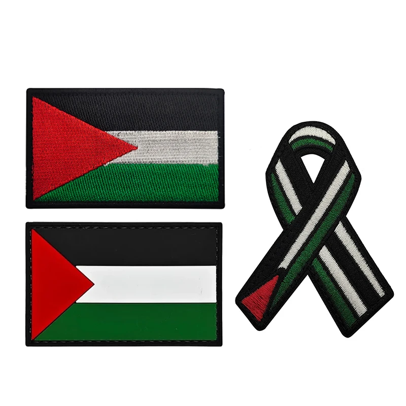 Palestine-flag-Patches-Armband-Embroidered-Patch-Hook-Loop-Iron-On-Embroidery-Badge-Military ...