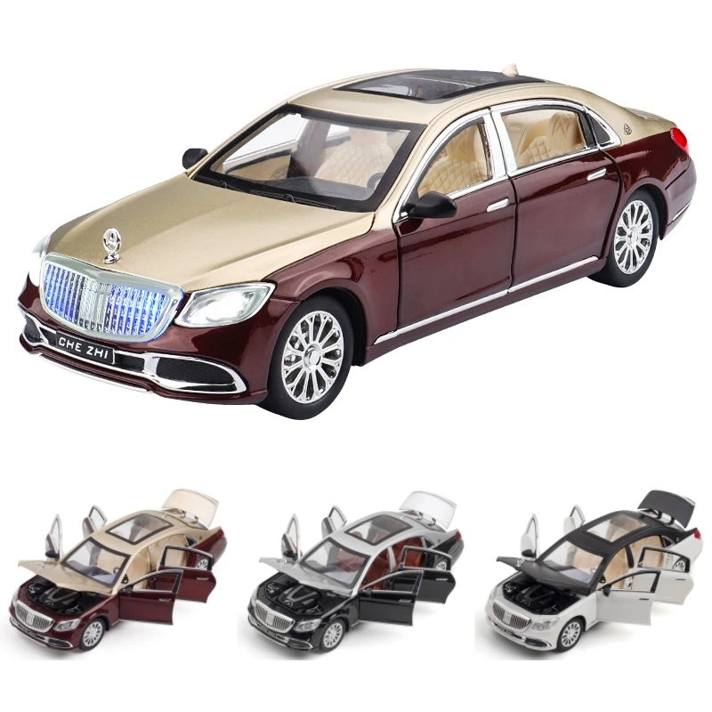 1-24-Maybach-AMG-S600-Toy-Car-Model-Diecast-Alloy-Metal-Miniature-Pull ...
