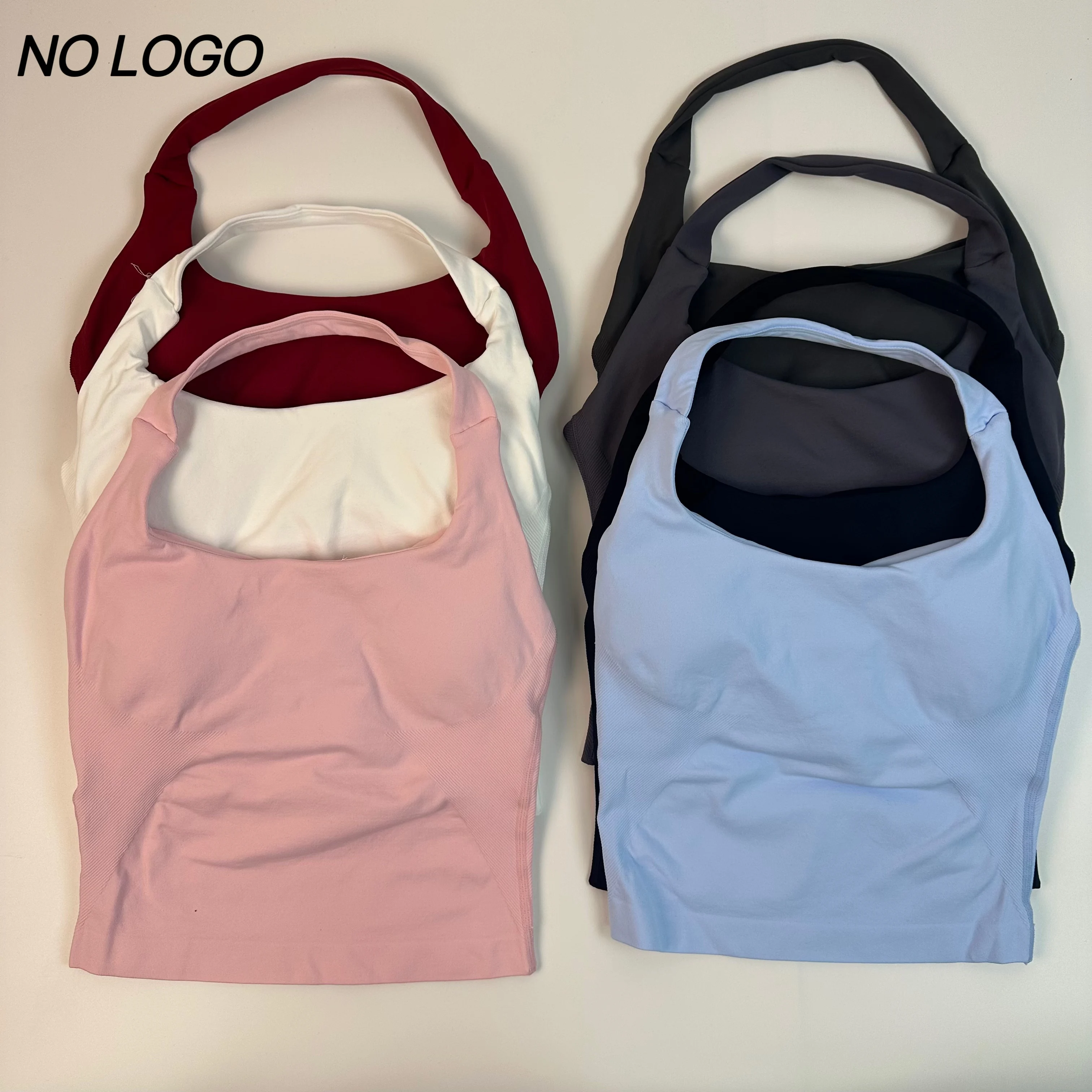 Shockproof Running Neck Halter Yoga Vest High-Strength Sports Bra ...