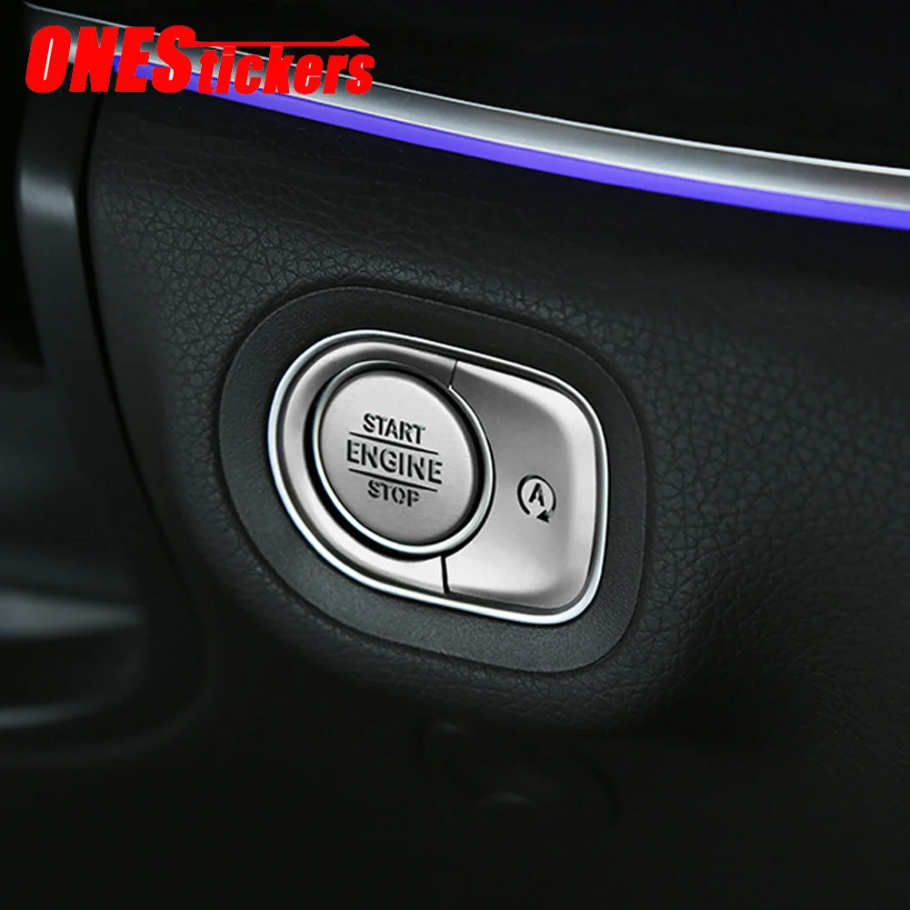 Car Accessories Engine Start Stop Button Ring Trim Cover For Mercedes ...