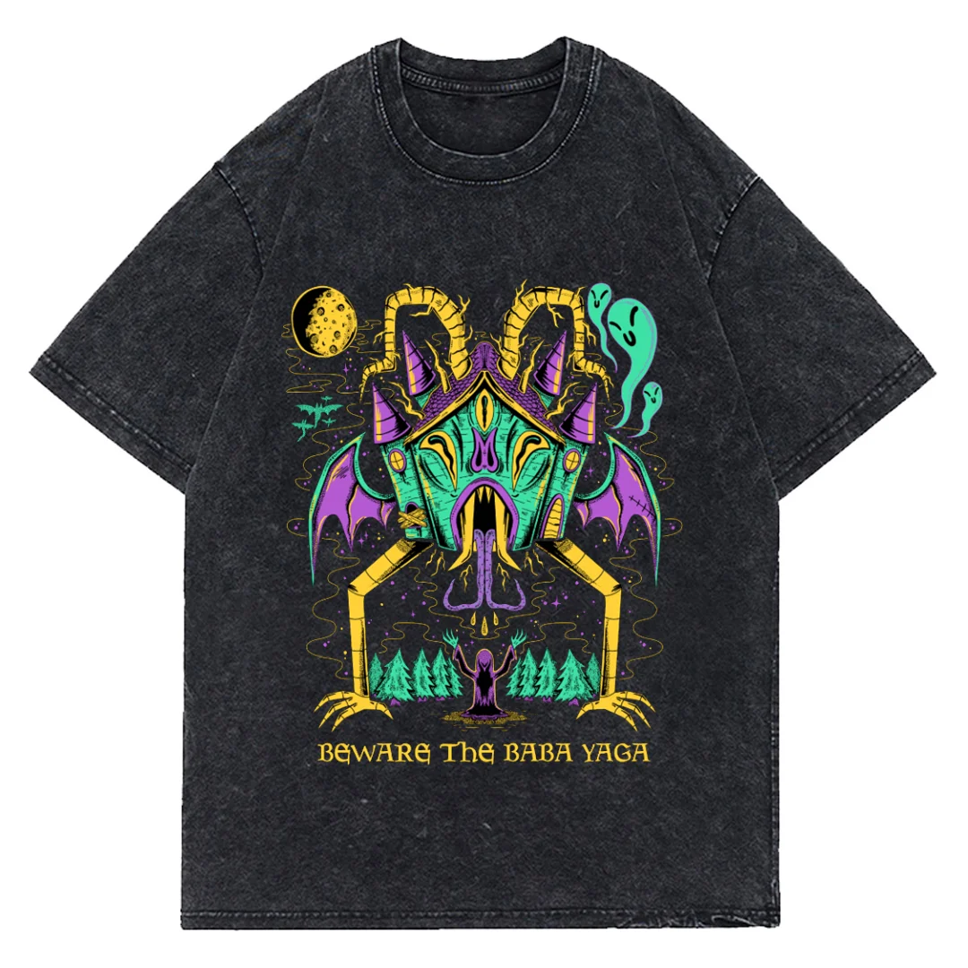 Beware-The-Baba-Yaga-Oversize-Tshirt-Cotton-T-Shirt-Men-Y2K-T-shirt ...