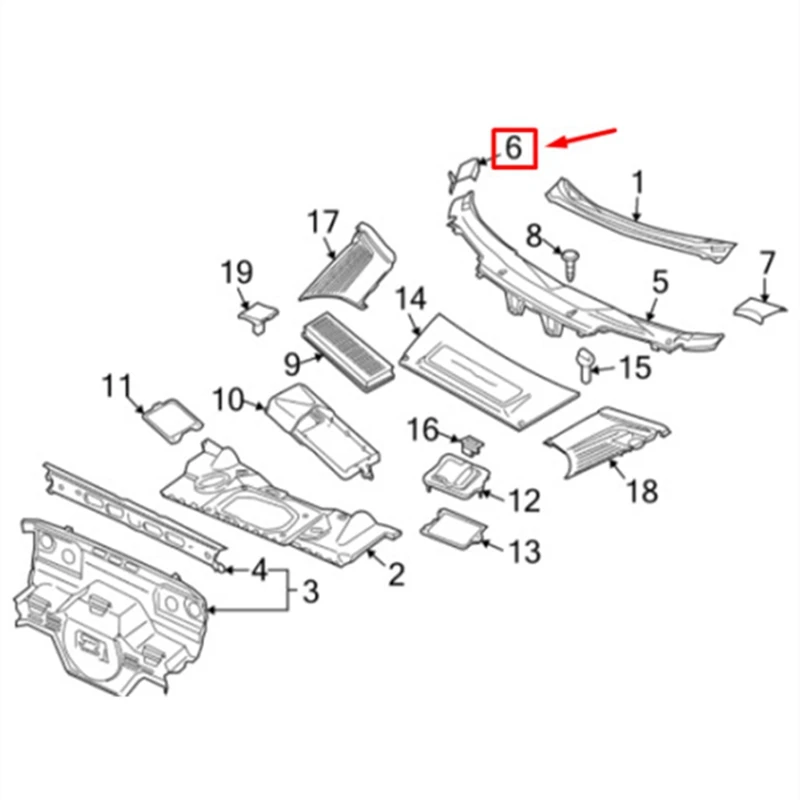 Car-Front-Windshield-Wiper-Side-Cowl-Trim-Panel-Cover-For-Porsche-911 ...