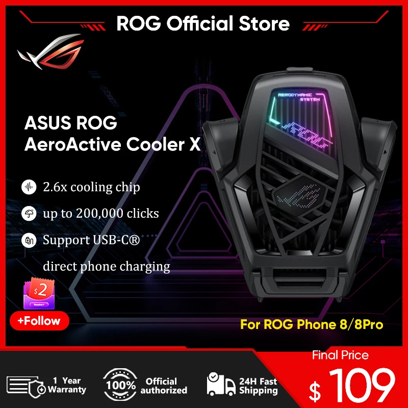 Original-ASUS-AeroActive-Cooler-X-ROG-Phone-8-Funcooler-with-Fan ...