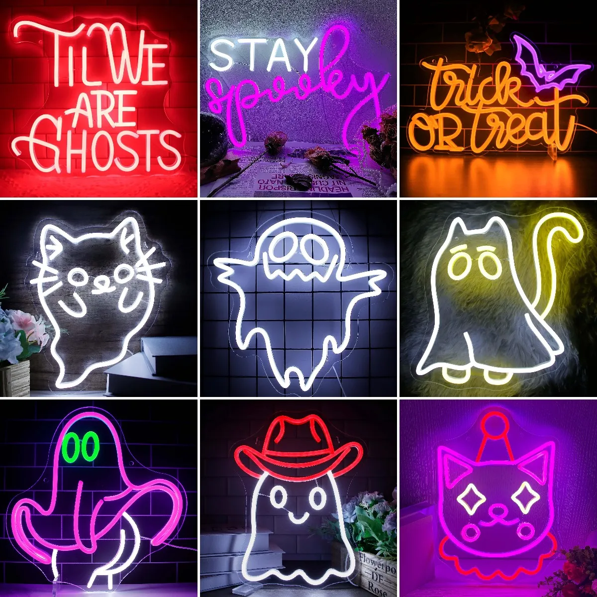 Til-We-Are-Ghost-Neon-Sign-Halloween-Party-Decorations-Stay-Spooky-Neon ...