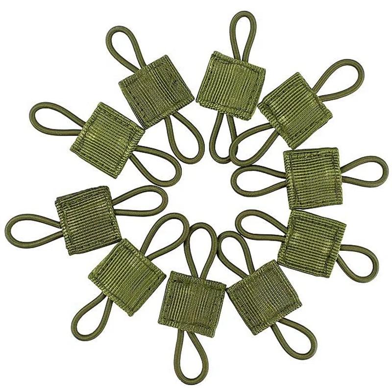 10pcs Tactical Gear Holder Clip Molle Webbing Retainer Elastic Binding ...