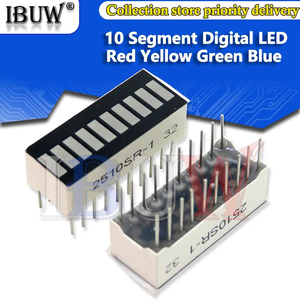 2PCS-lot-10-Segment-Digital-LED-Bar-Graph-Display-Ultra-Bright-Red ...