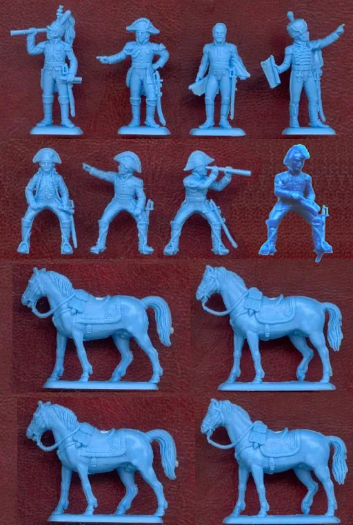Miniature 1/72 pvc model super mini Napoleon Cavalry and Commander ...