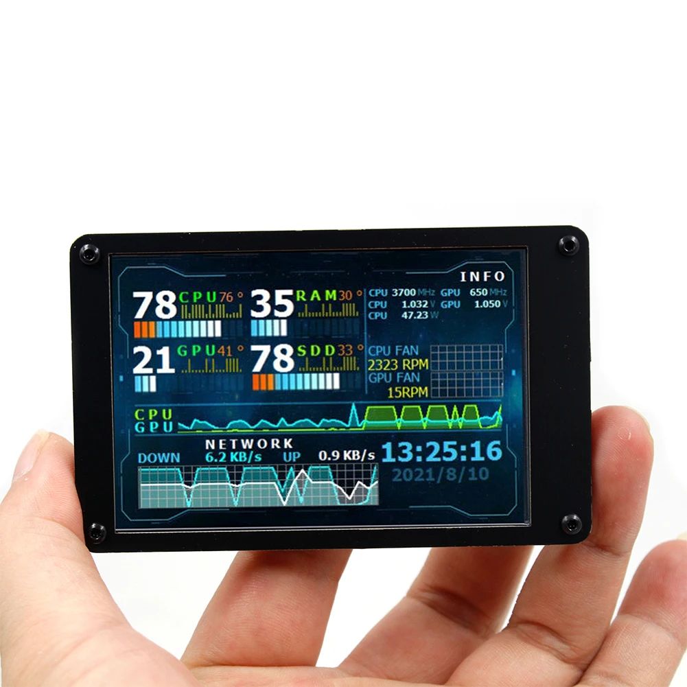 Dual-USB-Secondary-Display-3-5-Inch-IPS-DIY-Computer-Temperature ...