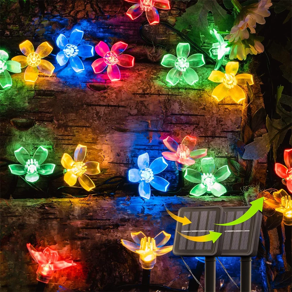 Solar-Flower-String-Lights-Outdoor-Waterproof-200LED-8-Mode-Fairy ...
