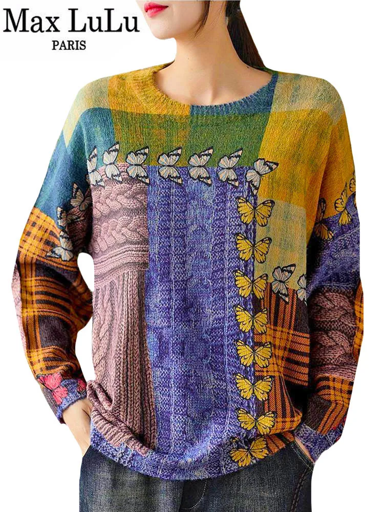 Max-LuLu-su-teres-c-lidos-con-estampado-de-mariposa-para-mujer-Jersey ...