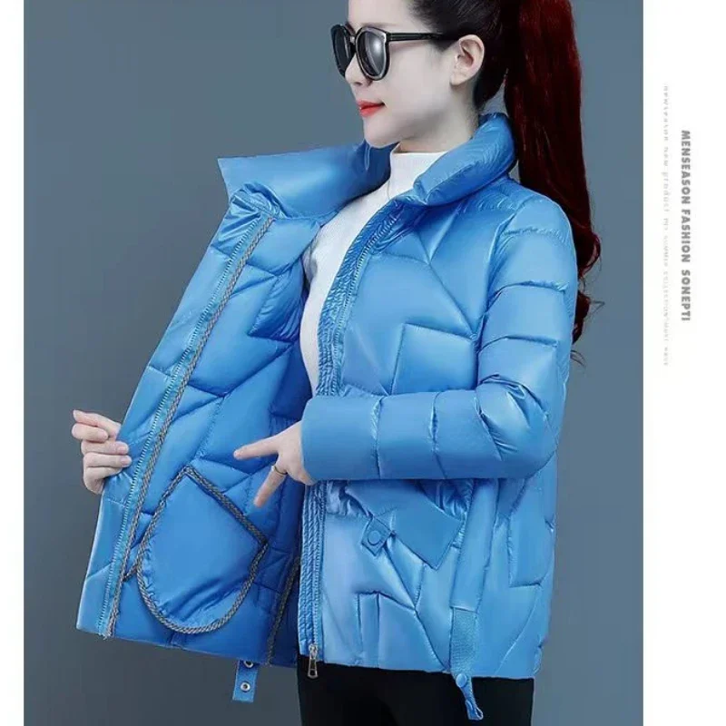 Winter-Women-s-Cold-Coat-Parka-Shiny-Padded-Jacket-Slim-Fit-Warmth ...
