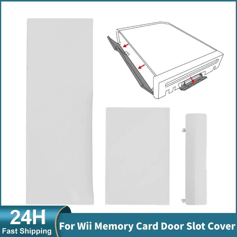 For-Nintendo-Wii-3pcs-Memory-Card-Door-Slot-Lid-3-in-1-Carmen-SD ...