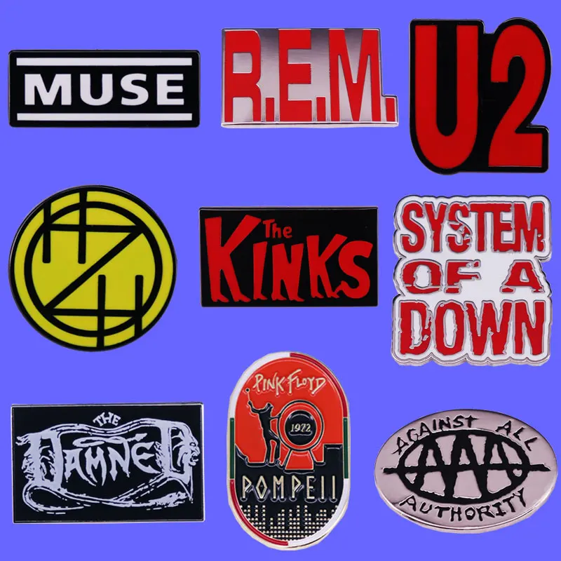 Classic-Hip-Hop-Rock-Band-Logo-Badge-Creative-Music-Record-Album-Enamel ...