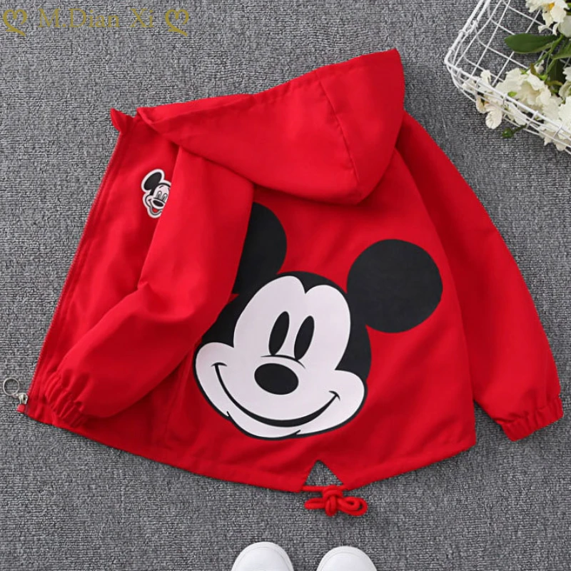 Children Spring Autumn Jacket Coat Clothing Kids Mickey Cartoon Hooded ...