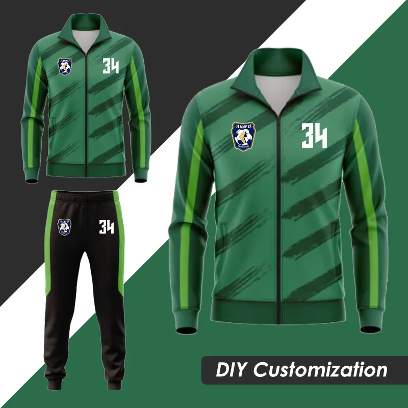 Custom Polyester Football Tracksuits Design Your Own Tracksuit Winter ...