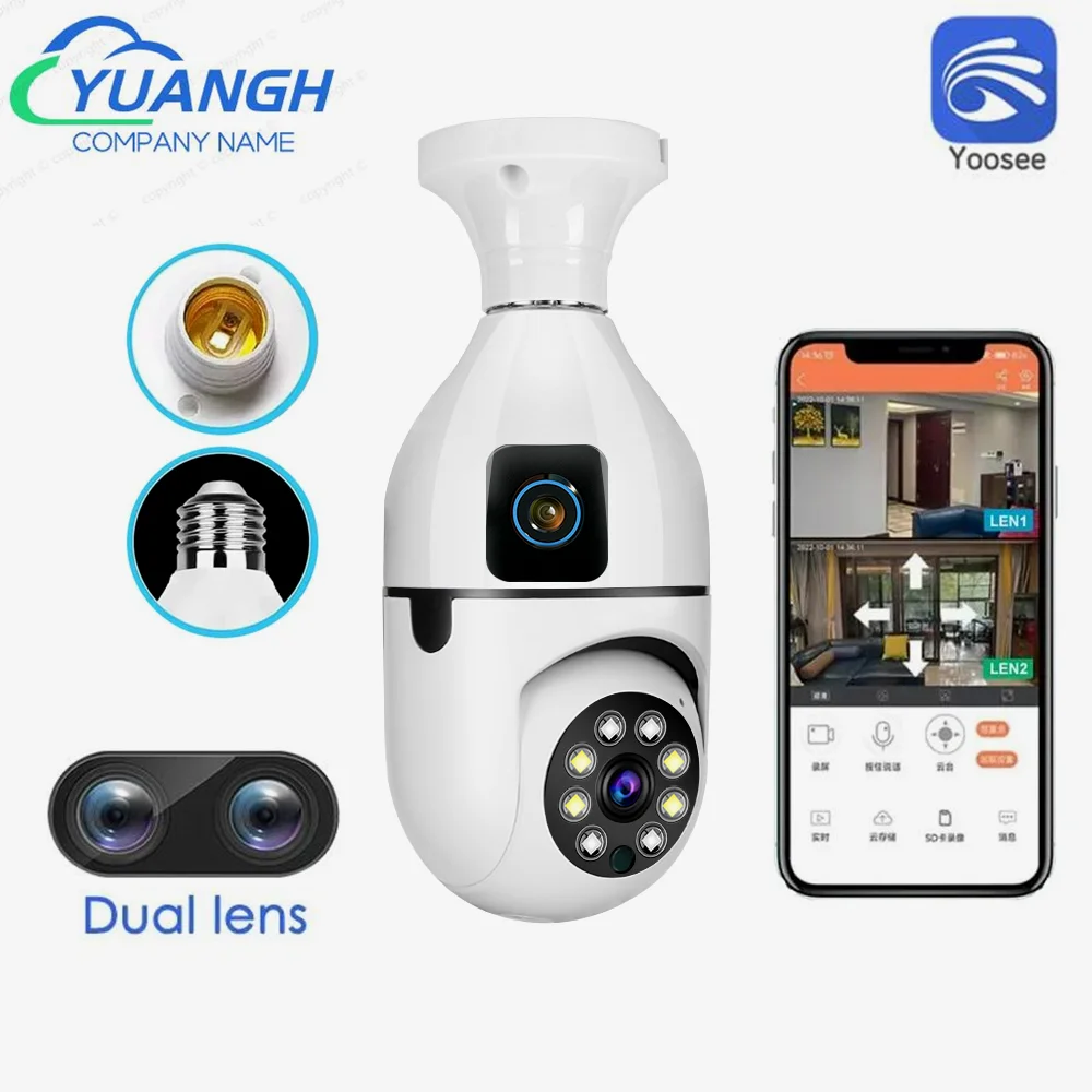 4MP Camera WIFI Dual Lens Yoosee Dual Screen Indoor Smart Home Wireless ...