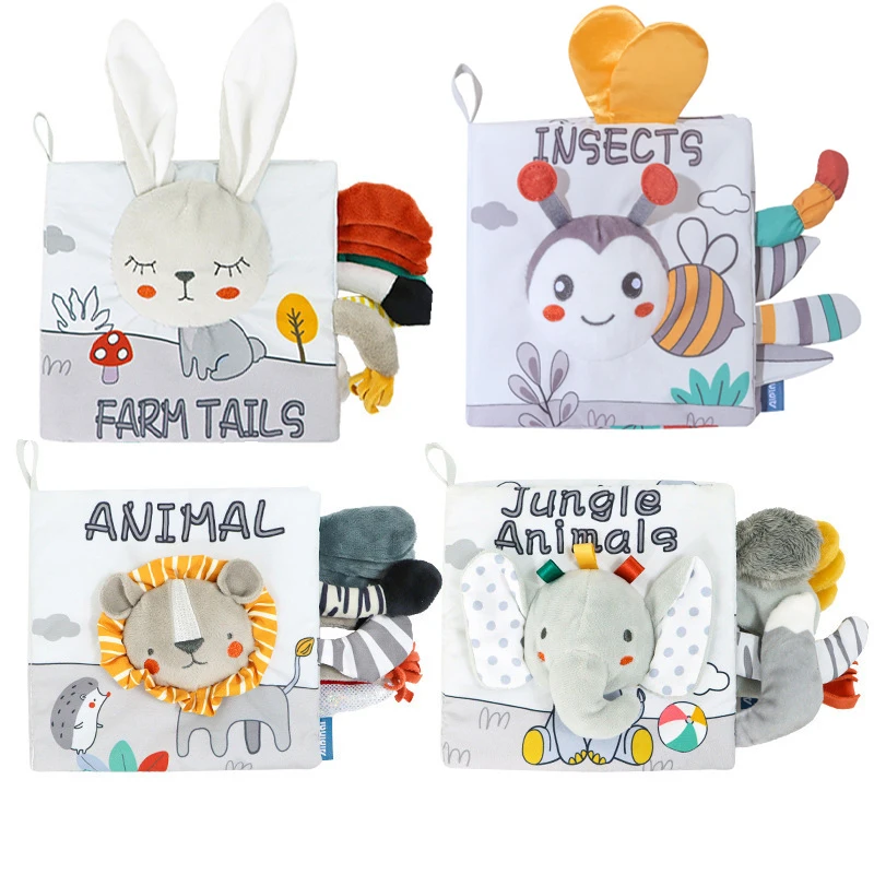 Soft-Baby-Books-3D-Touch-Feel-High-Contrast-Cloth-Book-Early-Learning ...