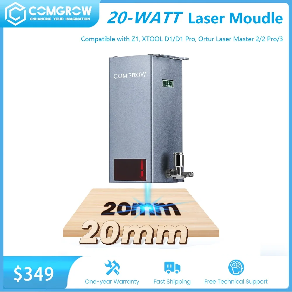 COMGROW-20W-Optical-Power-Laser-Module-Laser-Head-For-Laser-CNC-Cutting ...