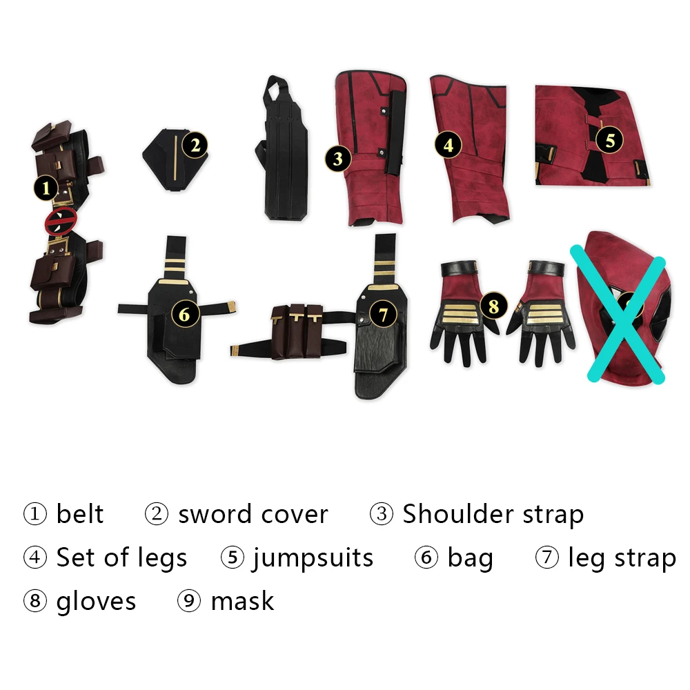 Recién llegado DP3 Mr. Pool Cosplay disfraz héroe ropa completa mono de ...