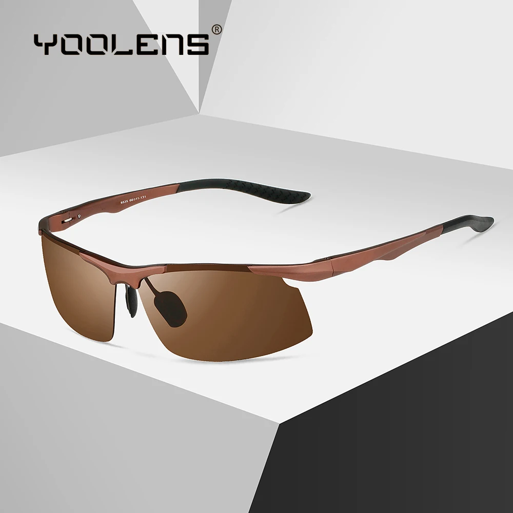 YOOLENS Fishing Sport Sunglasses Men Polarized UV400 Aluminum Rectangle ...