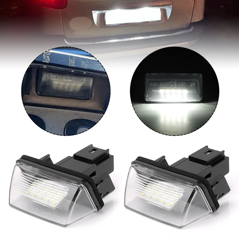 18 LED Number License Plate Lights E8 6340.A3 For Citroen C3 C4 Picasso ...
