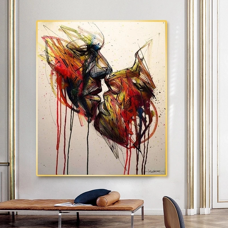 Abstract Lovers Painting
