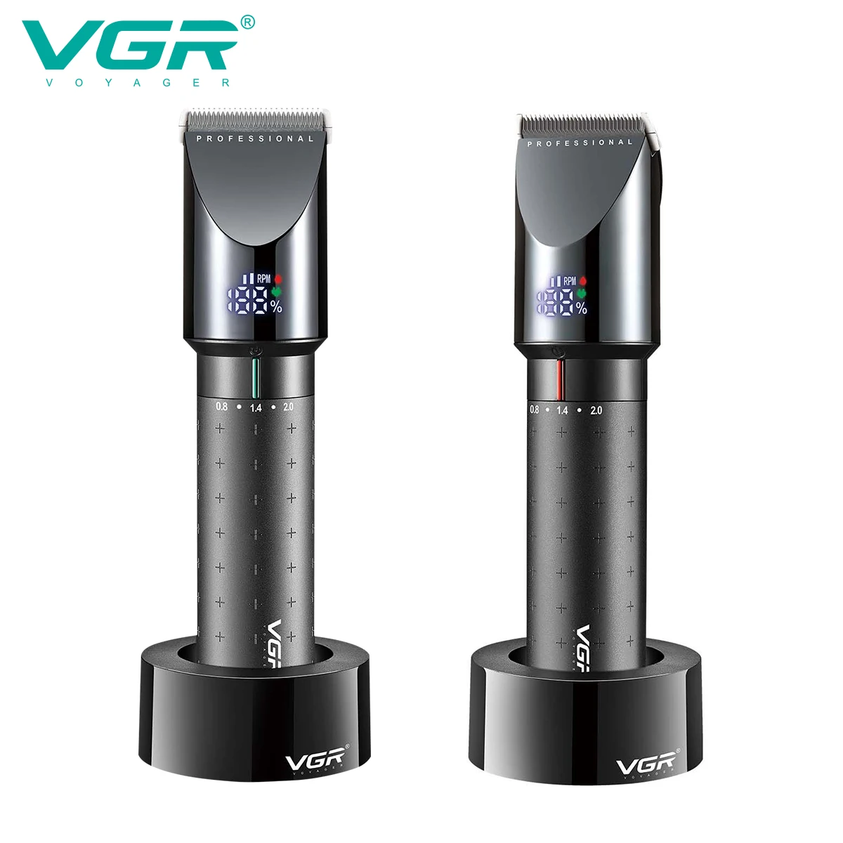 Vgr 남성용 충전식 헤어 트리머 전문 헤어 트리머 헤어 커팅 머신 무선 이발사 Led 디스플레이 V 698