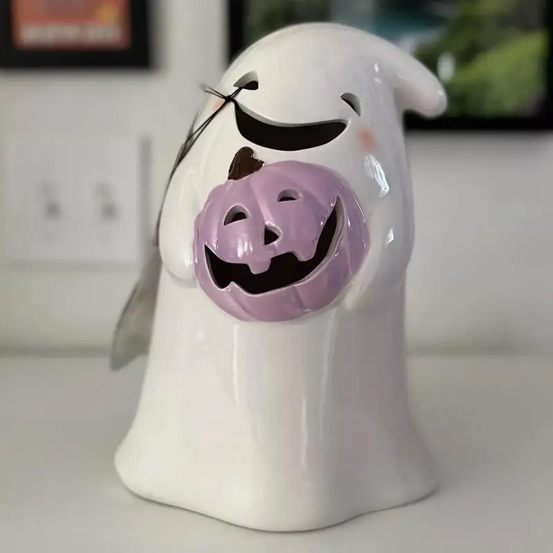 Halloween-Ghost-Pumpkin-Figurine-Sculpture-Resin-Spooky-Figure-Prop ...
