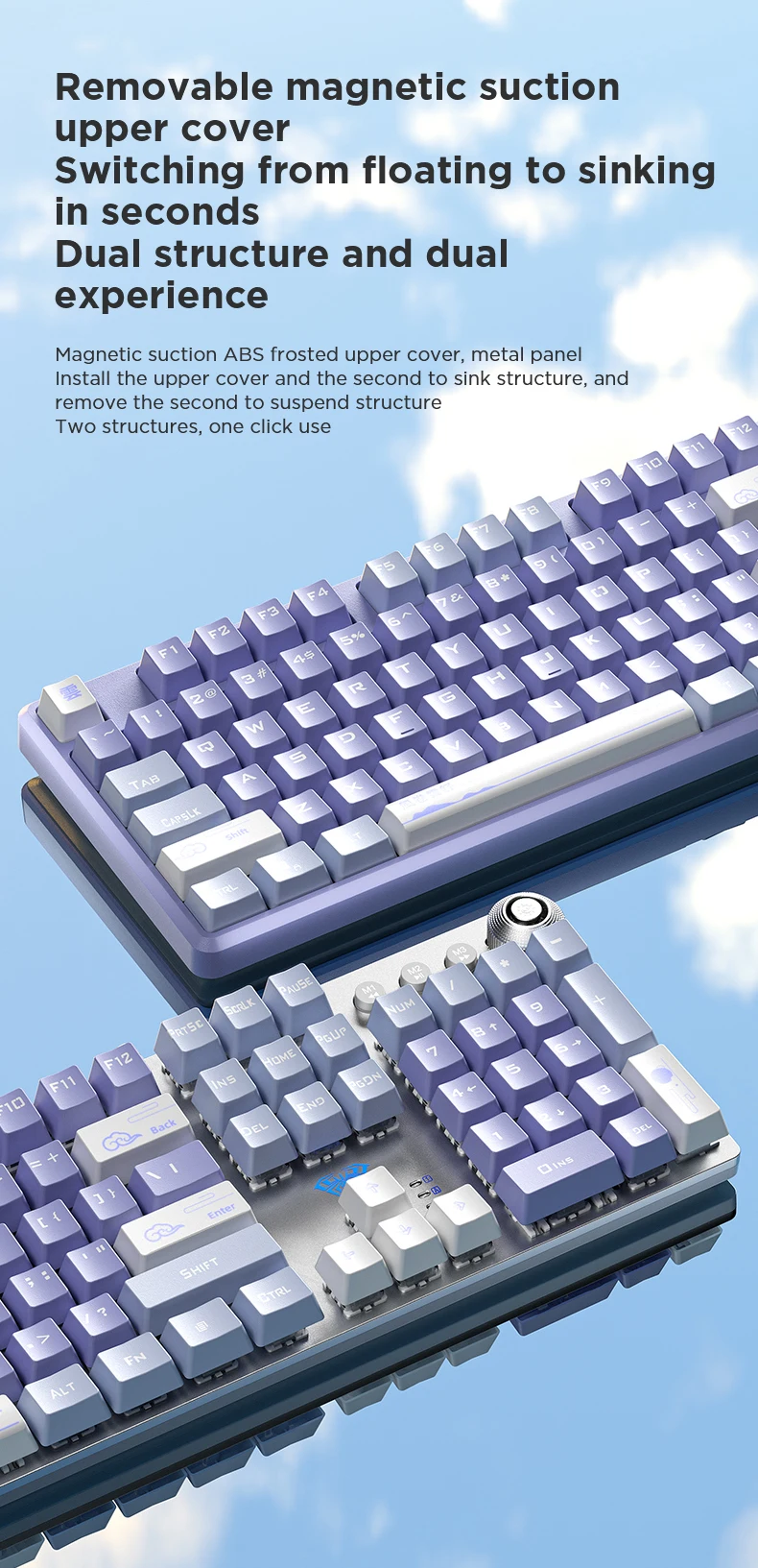 AULA F2088 PRO Dual Mode Knob Mechanical Keyboard | Unendingtech