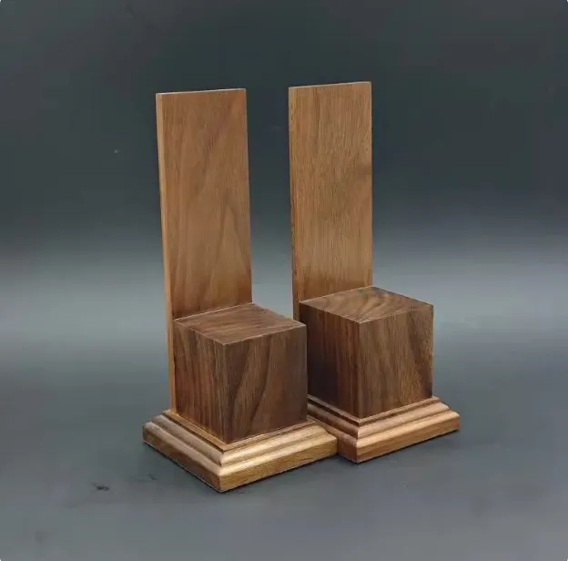 1/6 Figure Scene Accessories Black Walnut Wood Base Model Bust Head ...