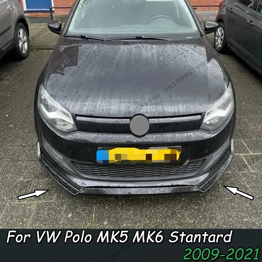 Car Front Bumper Lip Splitter Diffuser Guard For VW Polo MK5 MK6 TGI ...