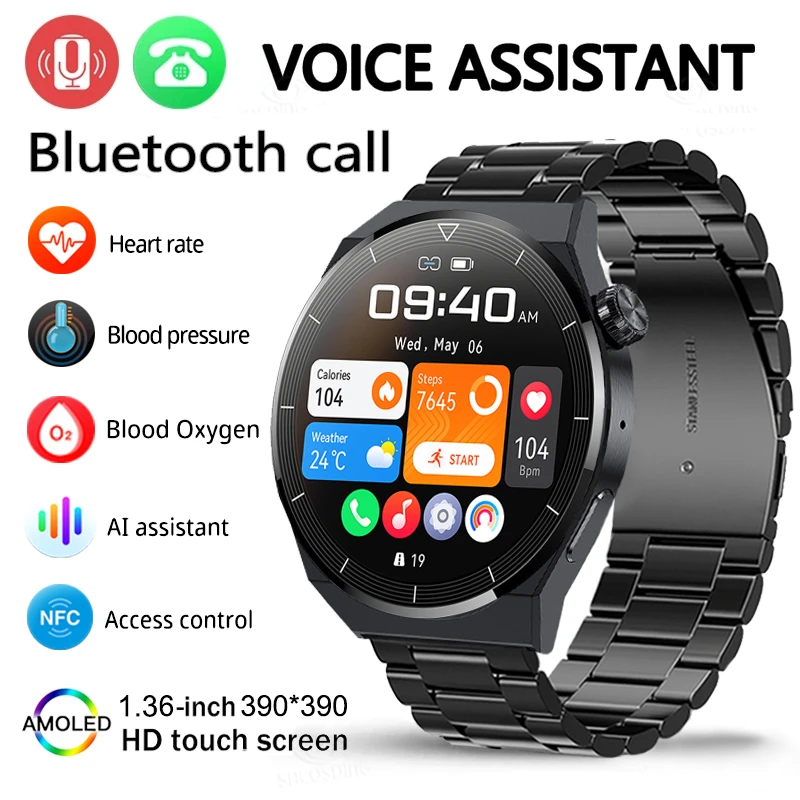 SACOSDING-Bluetooth-Call-Smart-Watch-Men-AMOLED-Full-Touch-Screen-Heart ...