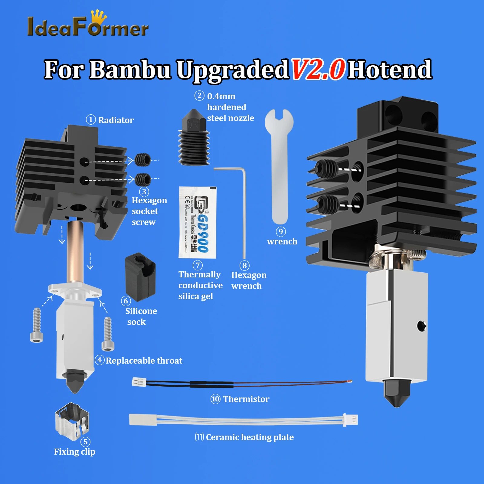 For-Bambu-Lab-Hotend-Upgrade-2-0-Version-Cht-nozzle-bambulab-Bi-Metal ...