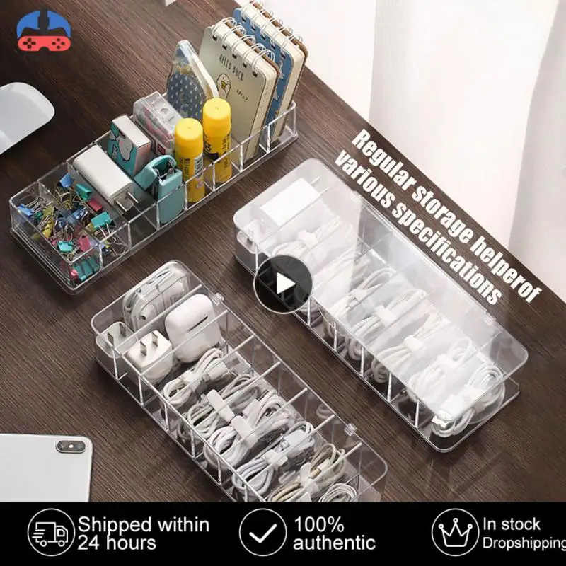 Cable-Wire-Storage-Box-Power-Strip-Wire-Case-Transparent-Plastic-Home ...