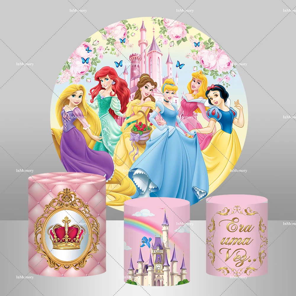 Fairy Tale Castle Princess Round Backdrop For Photography Girls Baby ...
