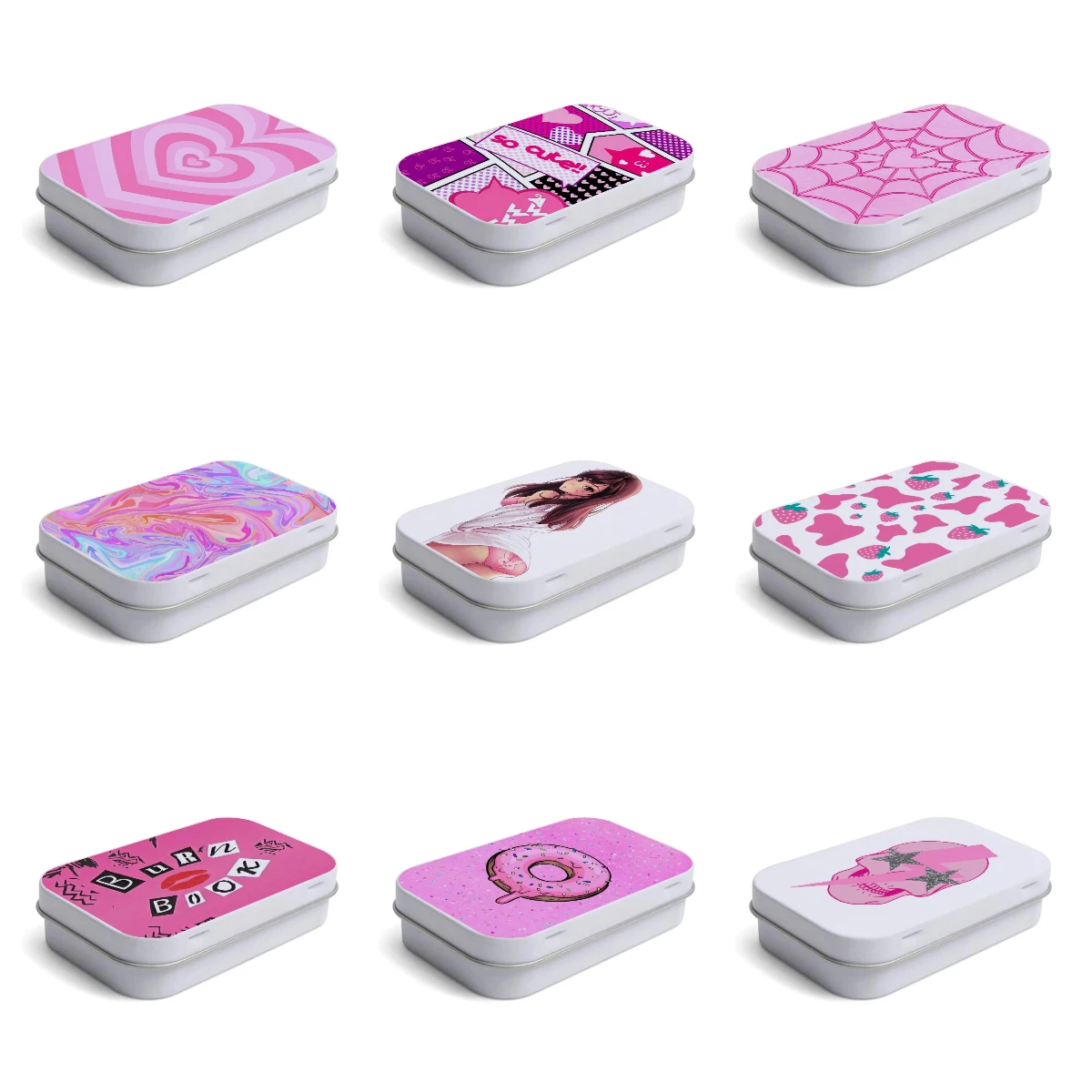 Cute Cigarette Case Box White Tobacco Storage Humidor Rolling Paper Box ...