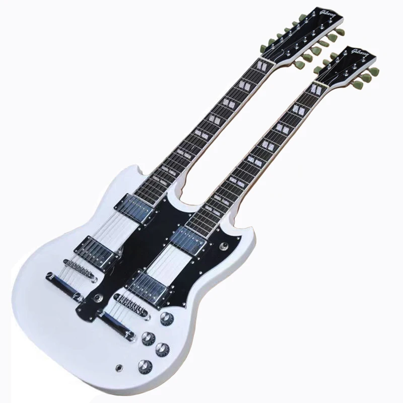 Double-Head-Double-Neck-12-string-Complex-6-string-Lead-Electric-Guitar ...