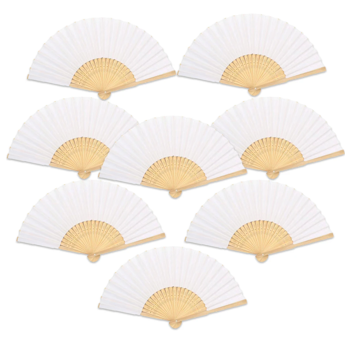 8-12-24-48pcs-Foldable-Bamboo-Fans-White-Blank-Paper-Fans-Party-Gift ...