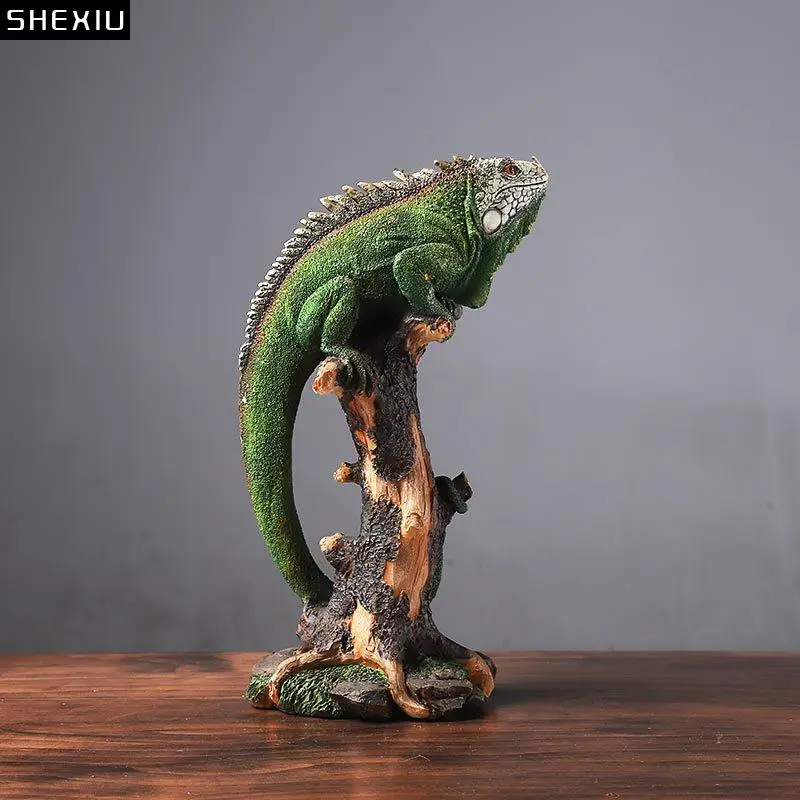 Creative-Simulation-Jungle-Lizard-Statue-Desk-Ornaments-Lizard-Resin ...